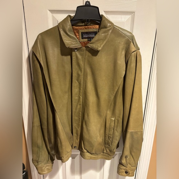mirage | Jackets & Coats | Vintage Mens Genuine Leather Jacket Made In ...